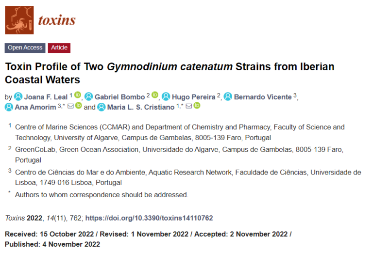 GreenCoLab Publications - Original Article in Toxins