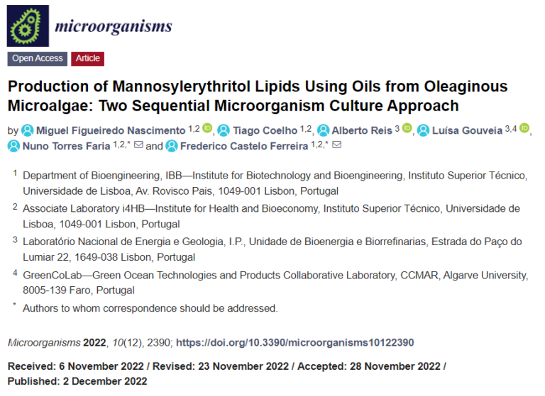 GreenCoLab Publications - Original Article in Microorganisms