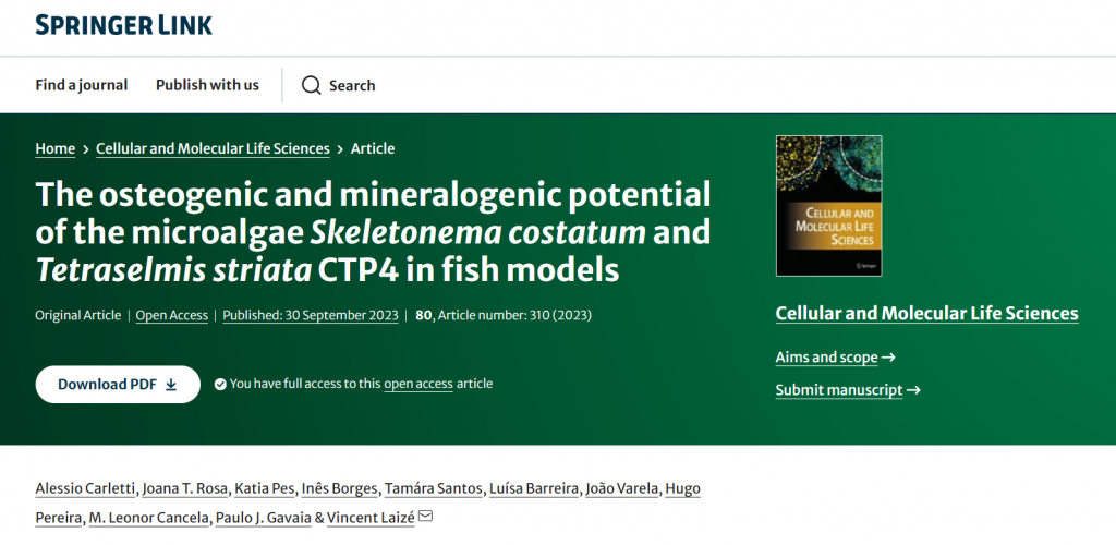 GreenCoLab Publications - Original Article at Cell. Mol. Life Sci.