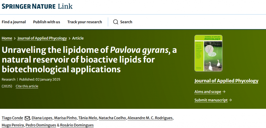 GreenCoLab Publications - Article at Journal of Applied Phycology