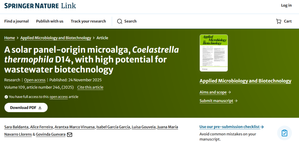 GreenCoLab Publications - ARTICLE in Applied Microbiology and Biotechnology